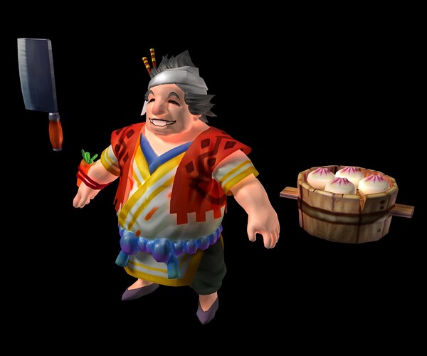 ArtStation - The character of the game - the cook | Game Assets