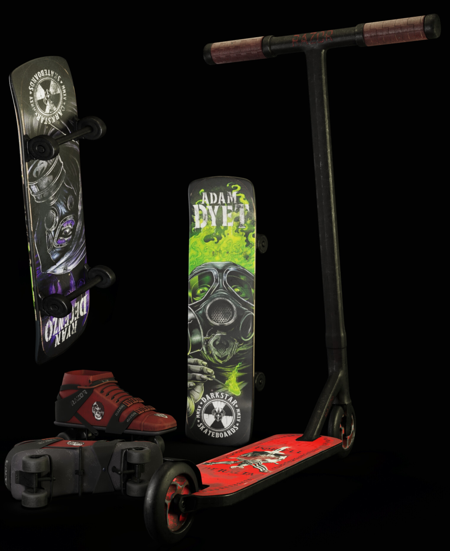 ArtStation - Skate Collection / 3D Model + 4K Textures | Resources