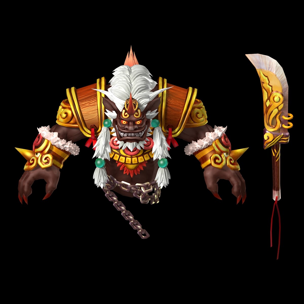 ArtStation - The role of the characters - flying stiff BOSS | Game Assets