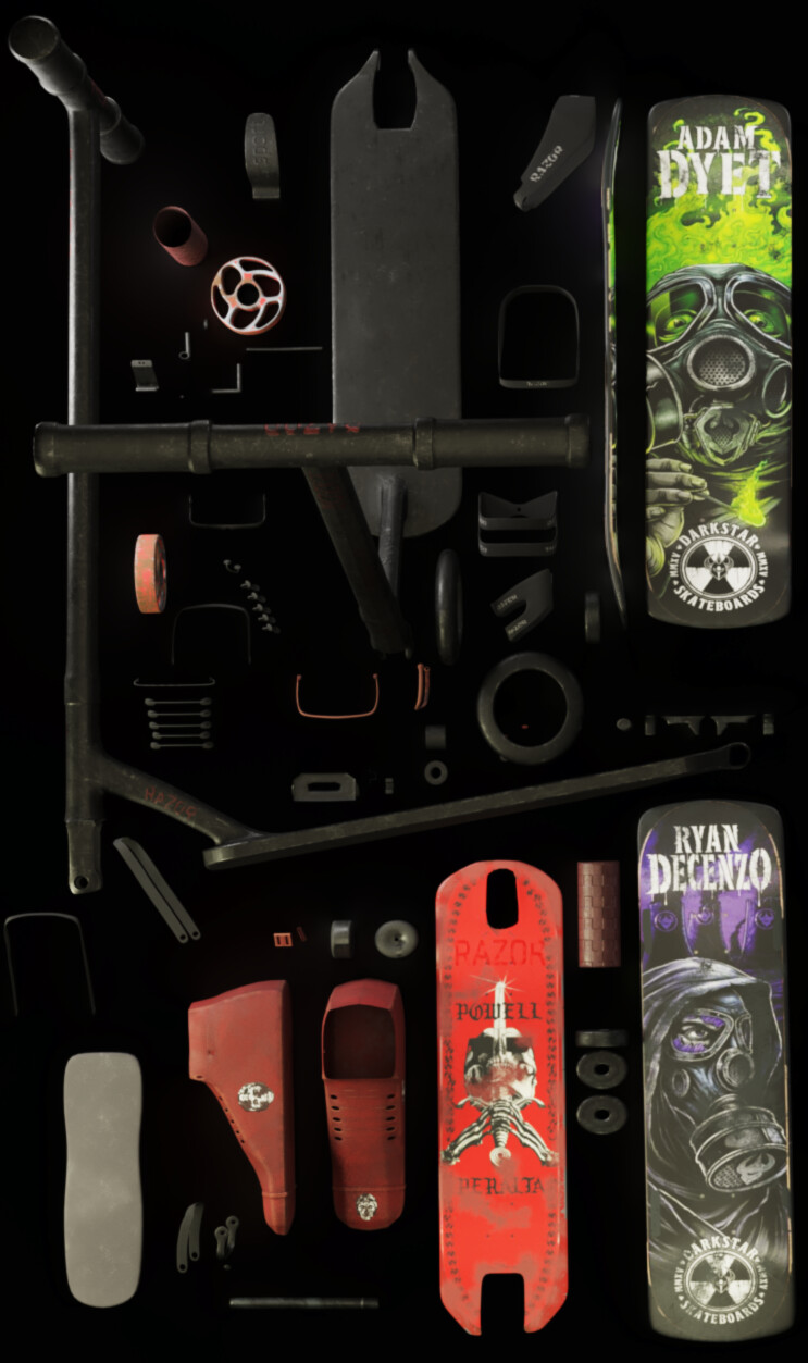 ArtStation - Skate Collection / 3D Model + 4K Textures | Resources