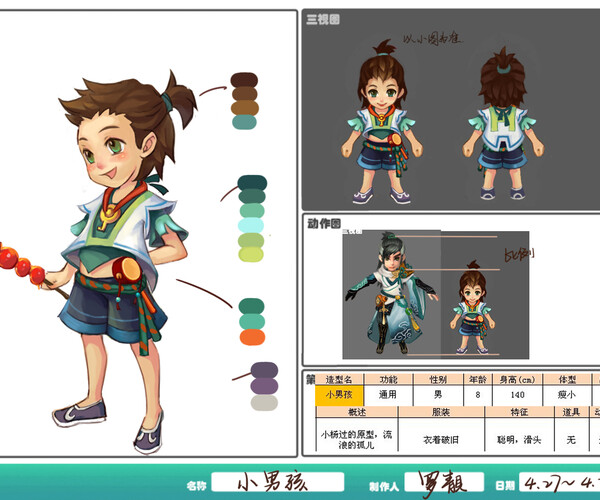 ArtStation - The characters of the game - the little boy | Game Assets