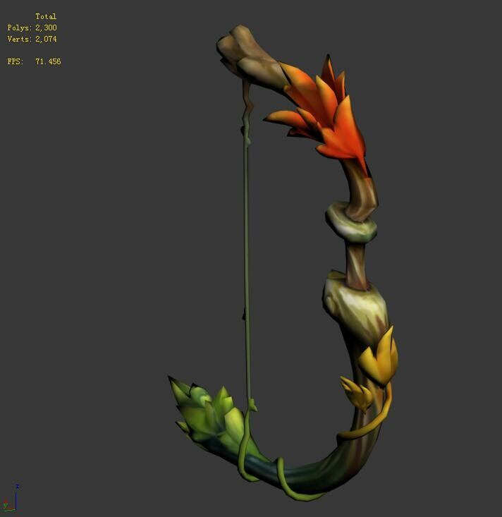 ArtStation - Game character weapon - god wood bow | Game Assets