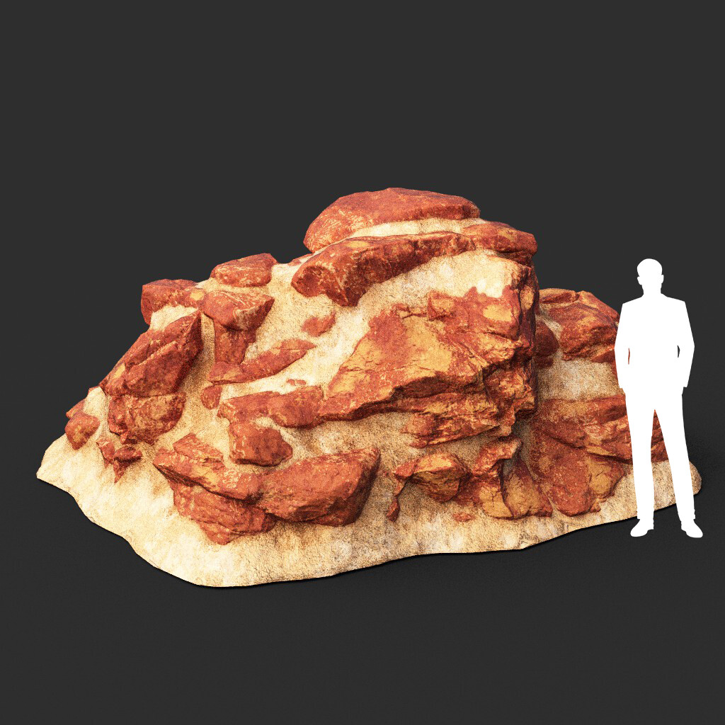 ArtStation - Low poly Sandstone Desert Rock Collection 210319 | Game Assets