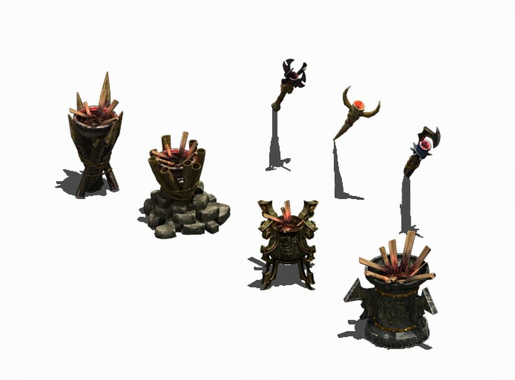 ArtStation - Brazier - torch | Game Assets