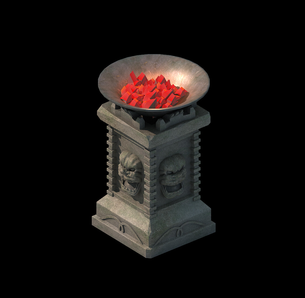 ArtStation - Army camp ancient battlefield - brazier | Game Assets