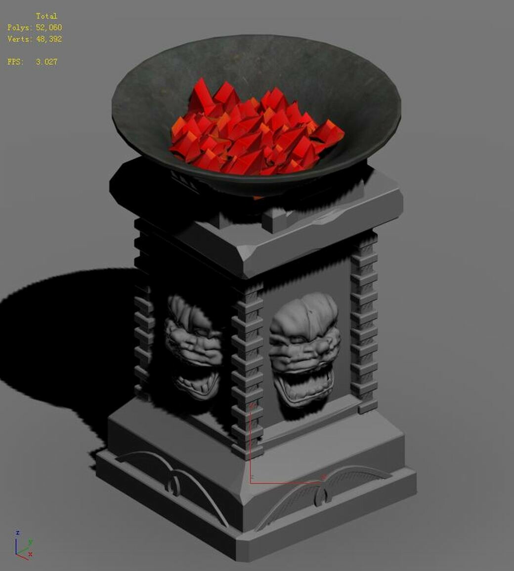 ArtStation - Army camp ancient battlefield - brazier | Game Assets