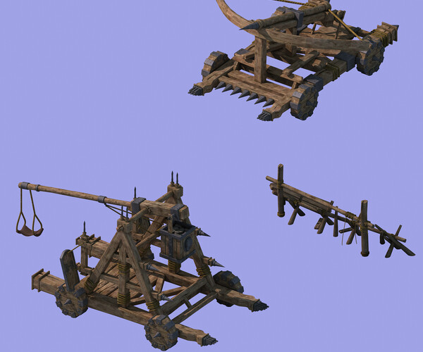 ArtStation - Barracks - catapult | Game Assets