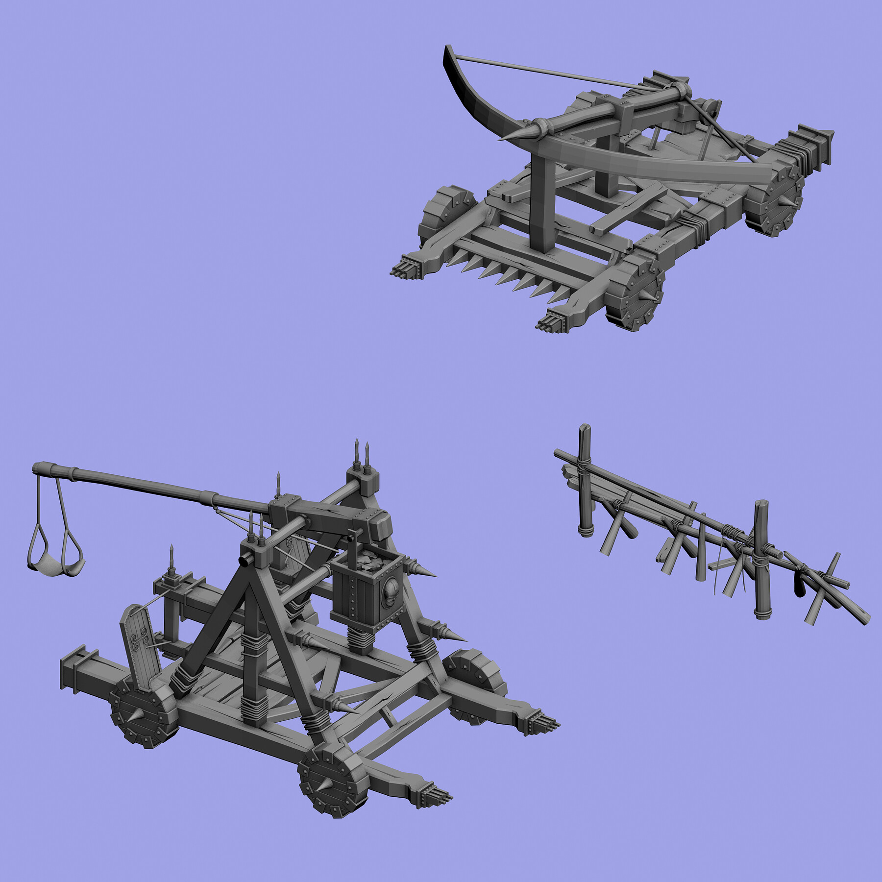ArtStation - Barracks - catapult | Game Assets