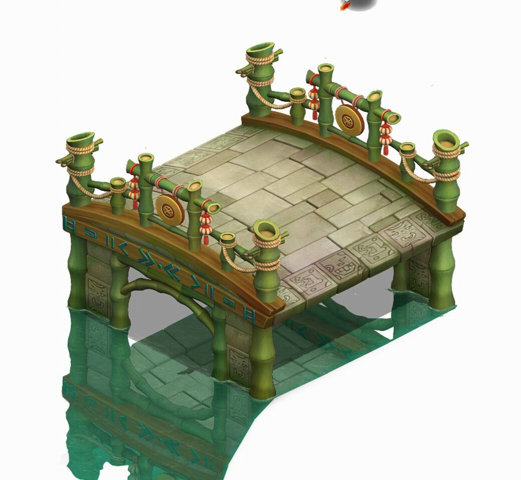 ArtStation - Cartoon world - love flooding bridge | Game Assets