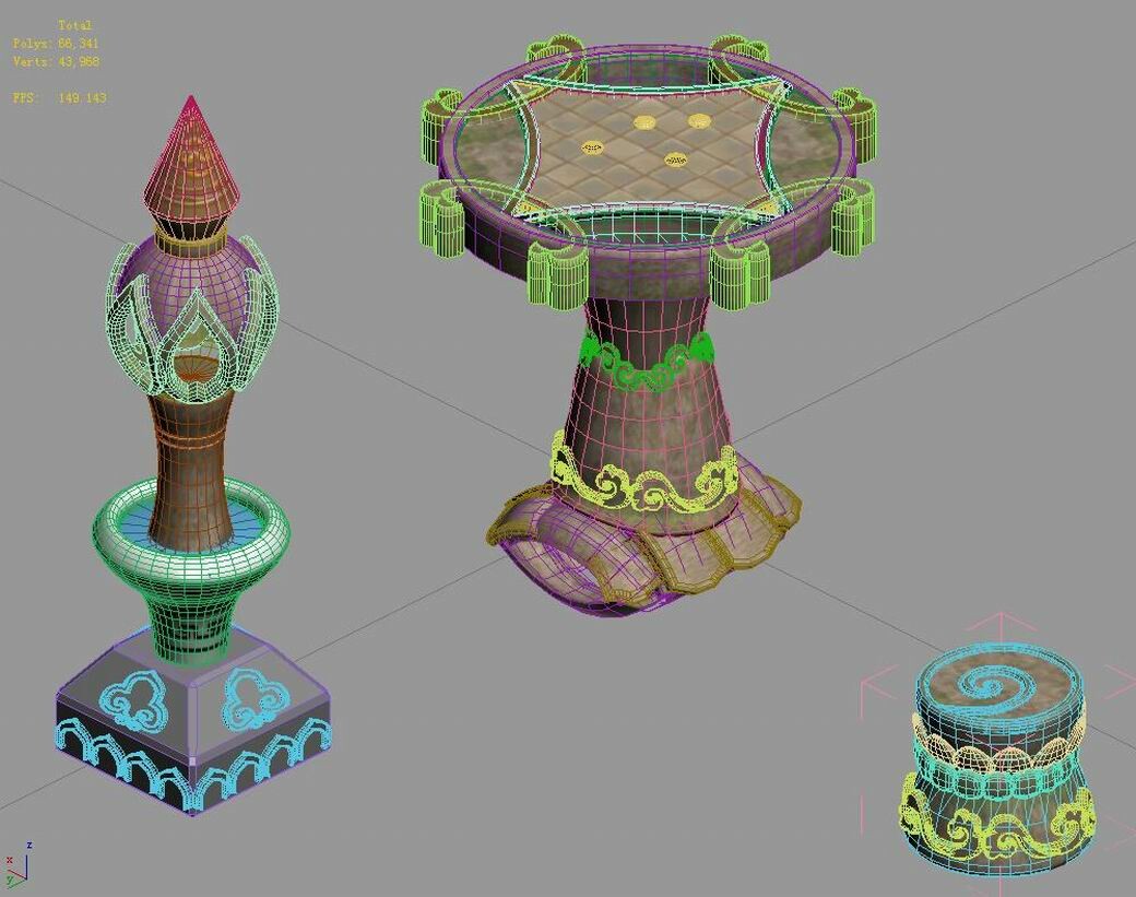 ArtStation - Cartoon World - Stone Table Stool | Game Assets
