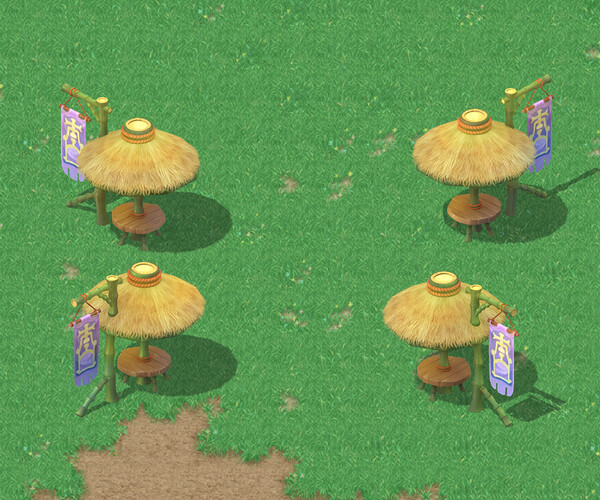 ArtStation - Cartoon world - I love a parasol | Game Assets