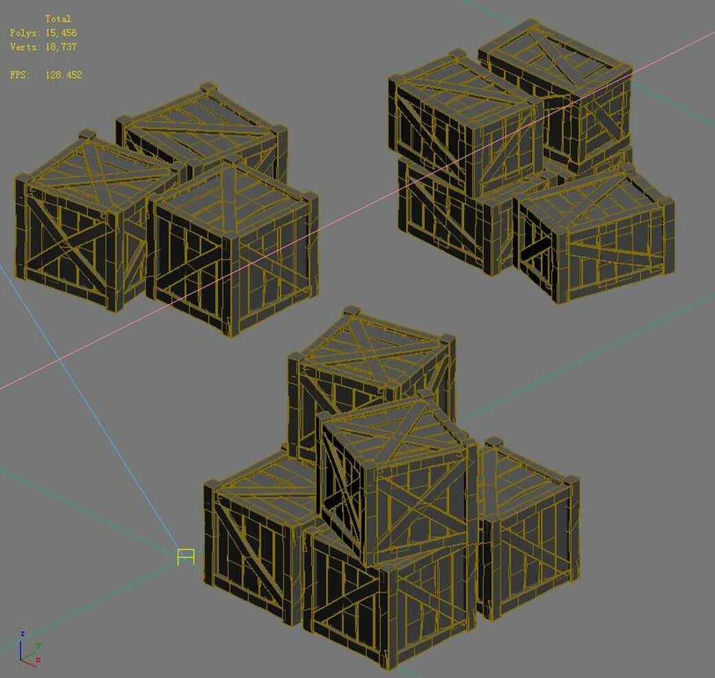 ArtStation - Wooden Box Combination 032 | Game Assets