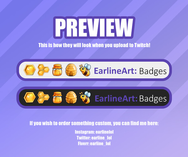ArtStation - 5x BEE TWITCH Sub Badges | Artworks