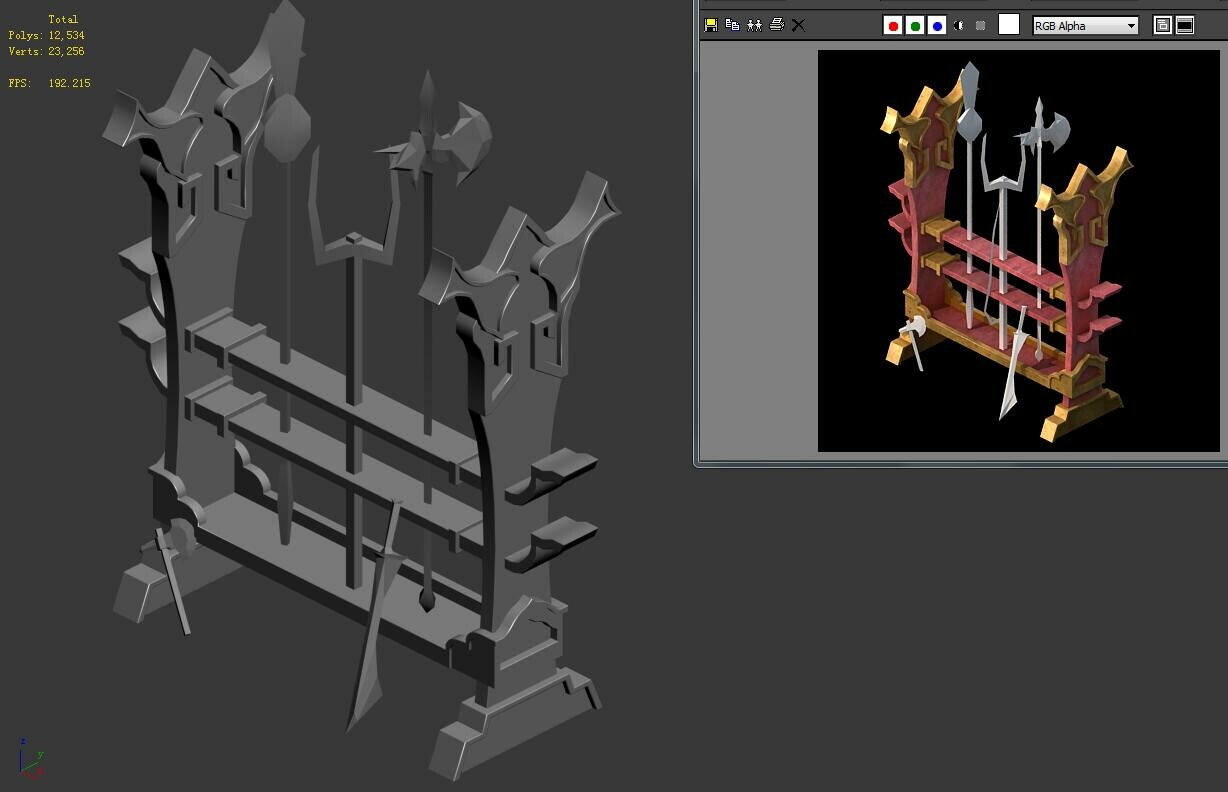 ArtStation - Weapon frame 03 | Game Assets