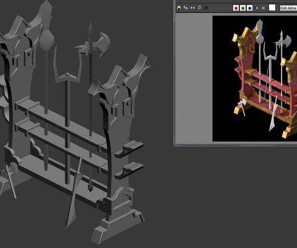 ArtStation - Weapon frame 03 | Game Assets