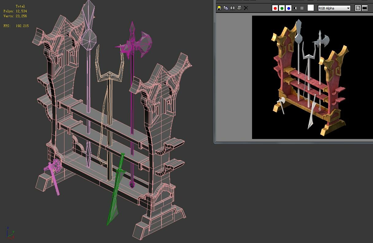 ArtStation - Weapon frame 03 | Game Assets