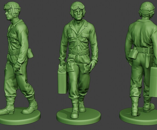 ArtStation - American Tank Crew unit ww2 Walk ATC1 | Resources