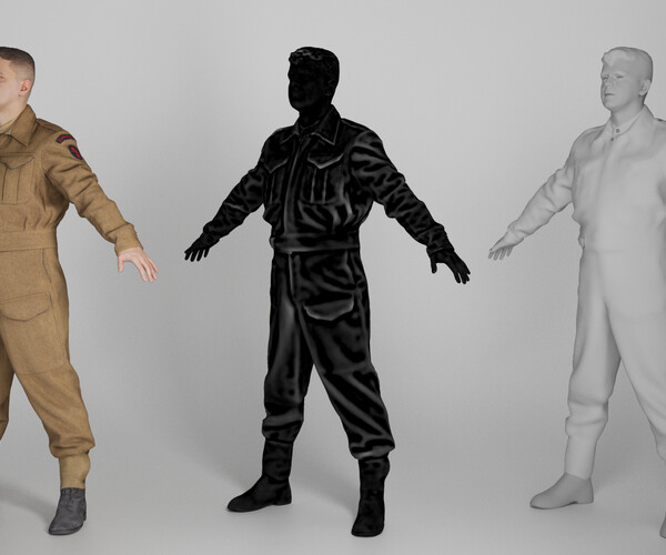 ArtStation - British infantryman character from WW2 in A-pose 297 ...