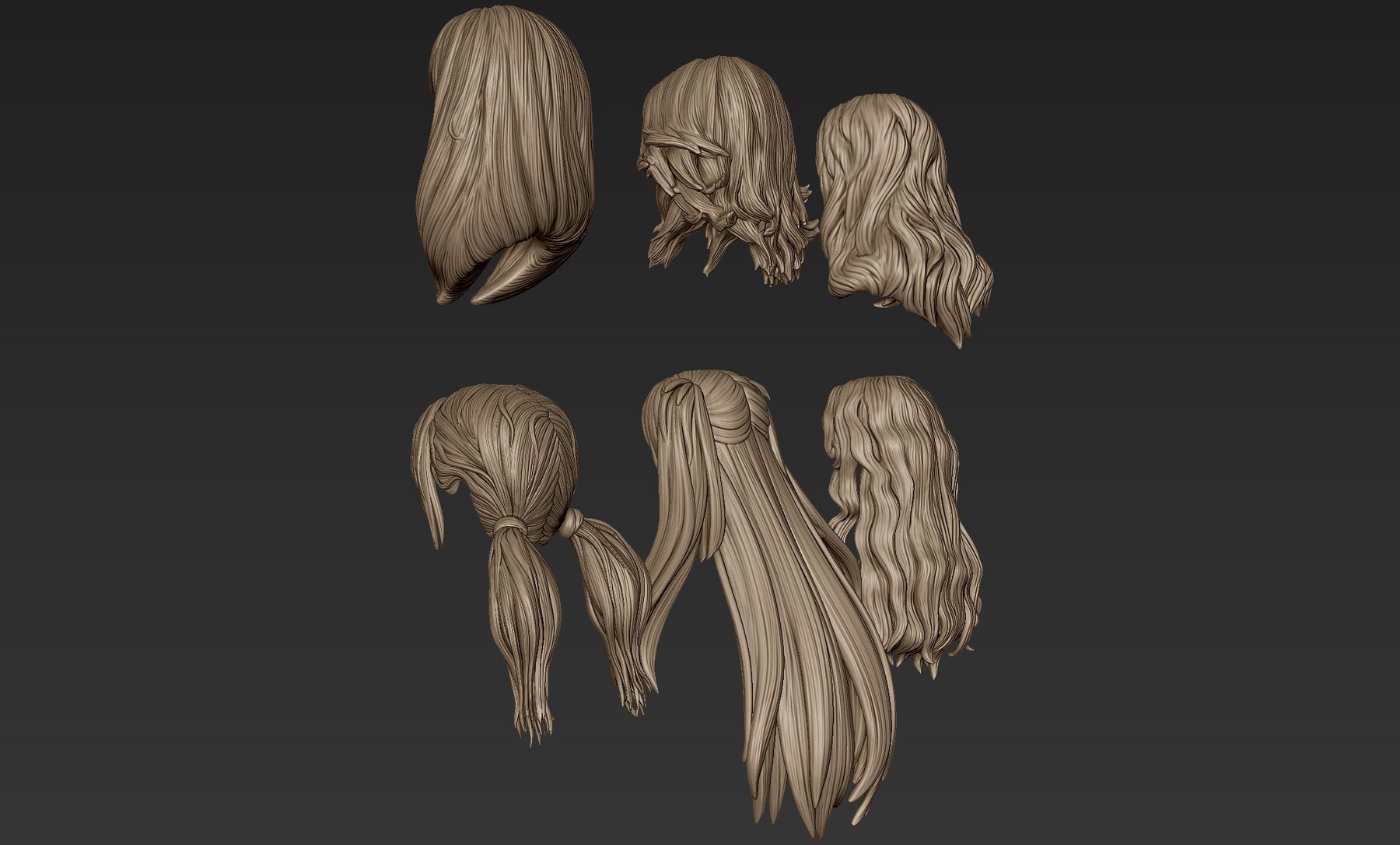 ArtStation - Hair Collection 5 | Resources