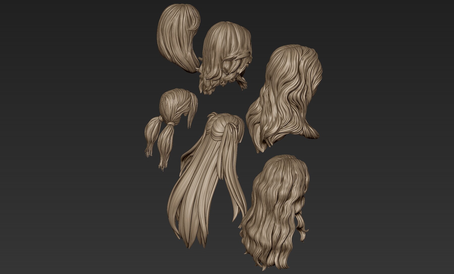 ArtStation - Hair Collection 5 | Resources