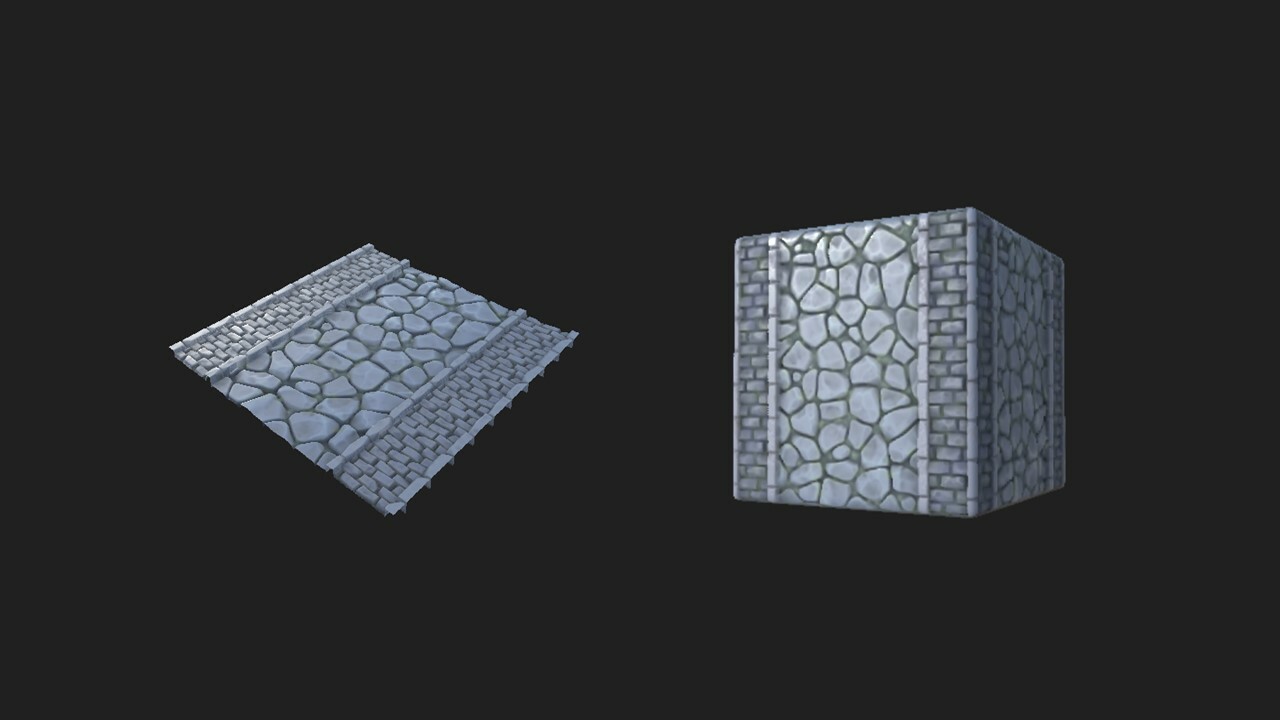 ArtStation - Genshin Style Procedural Rock Road Material | Game Assets