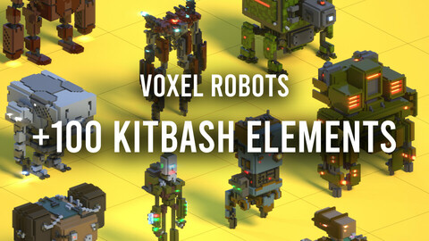 ArtStation - +100 Voxel Desert Town Kitbash | Game Assets