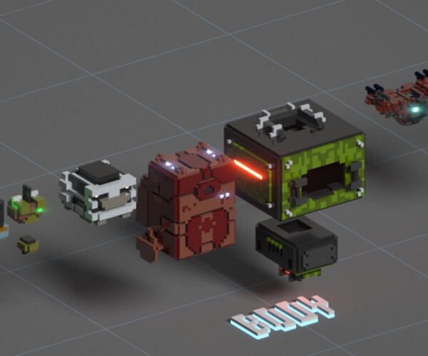 ArtStation - +100 Modular Voxel Robots Assets | Game Assets