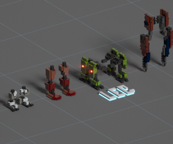 ArtStation - +100 Modular Voxel Robots Assets | Game Assets