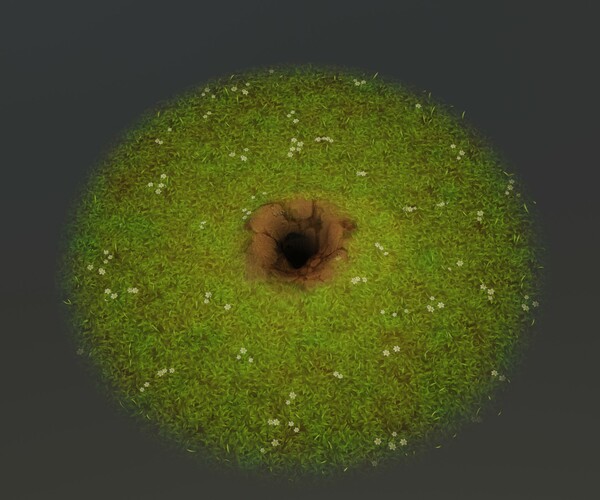 ArtStation - Cartoon Rabbit Hole in The Ground 3D Model | Game Assets