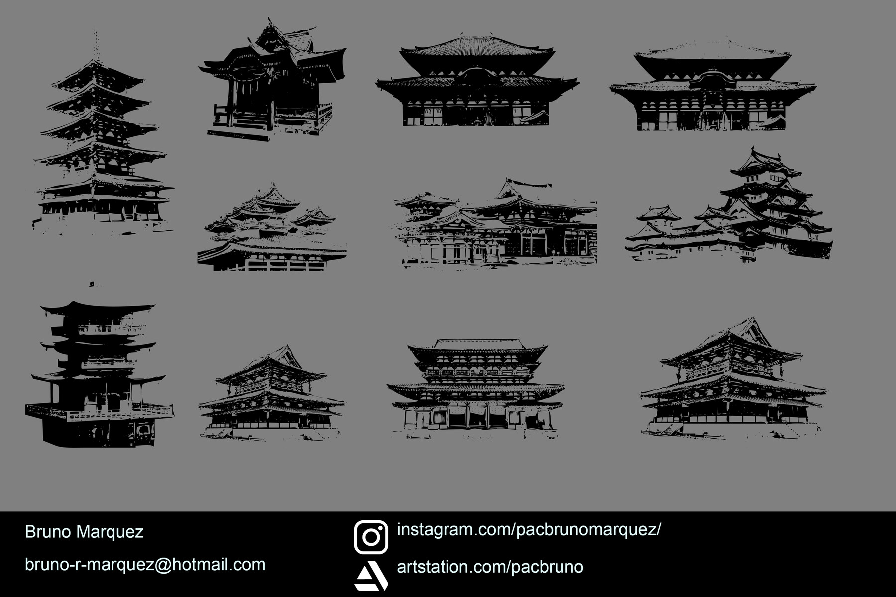 ArtStation - Japanese Architecture Kit - Custom Shapes | Artworks