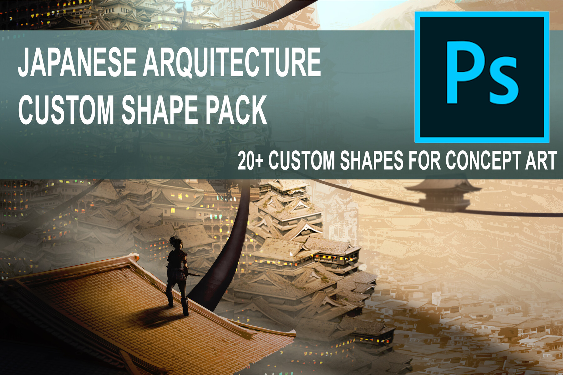ArtStation - Japanese Architecture Kit - Custom Shapes | Artworks