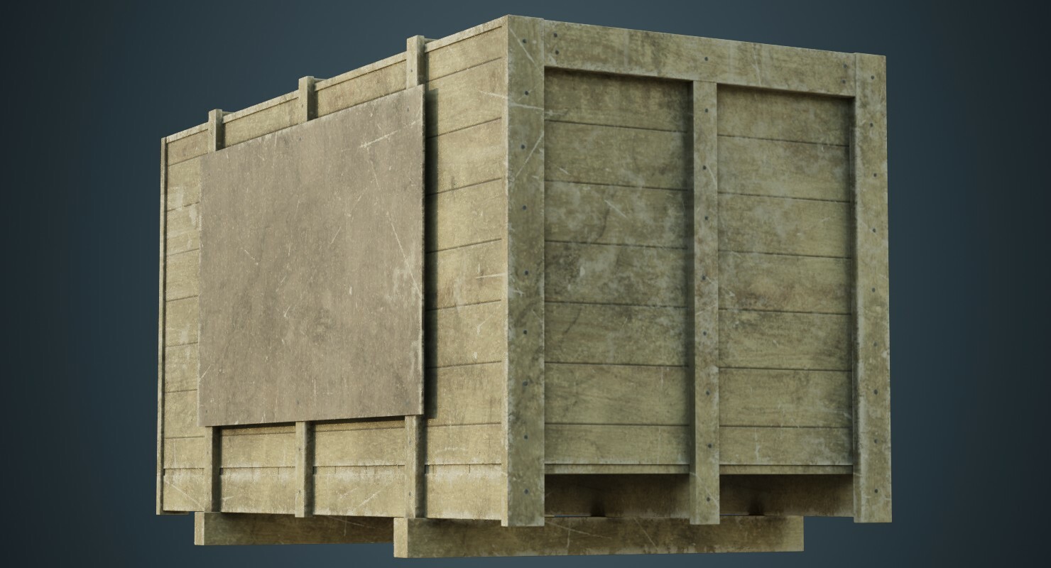 ArtStation - Wooden Box 2B | Game Assets