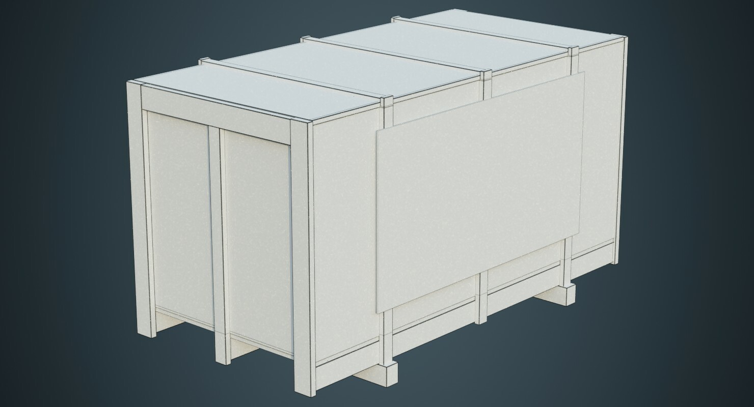 ArtStation - Wooden Box 2B | Game Assets