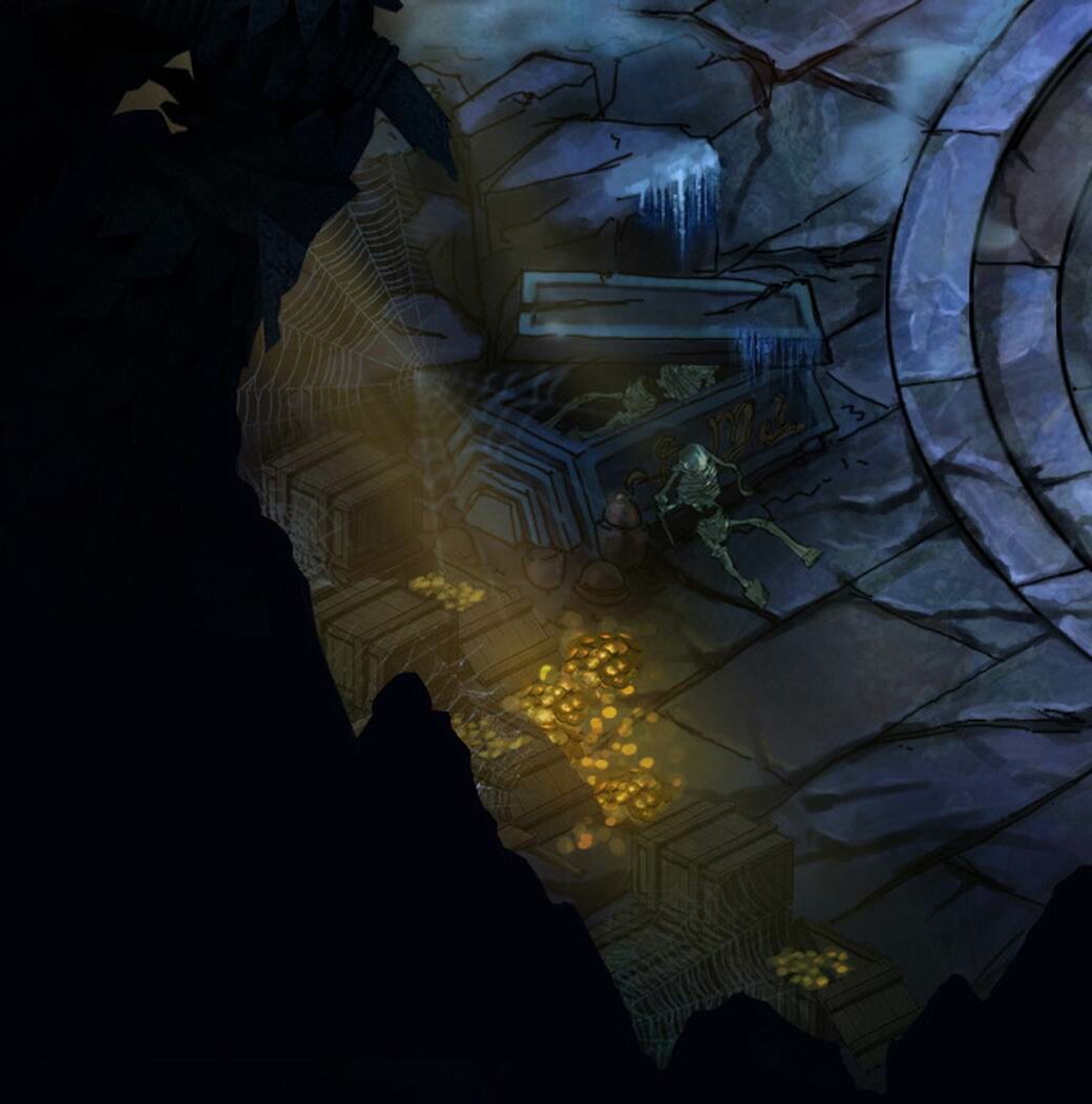 ArtStation - Tomb Map - Coffin Box Gold Coins | Game Assets
