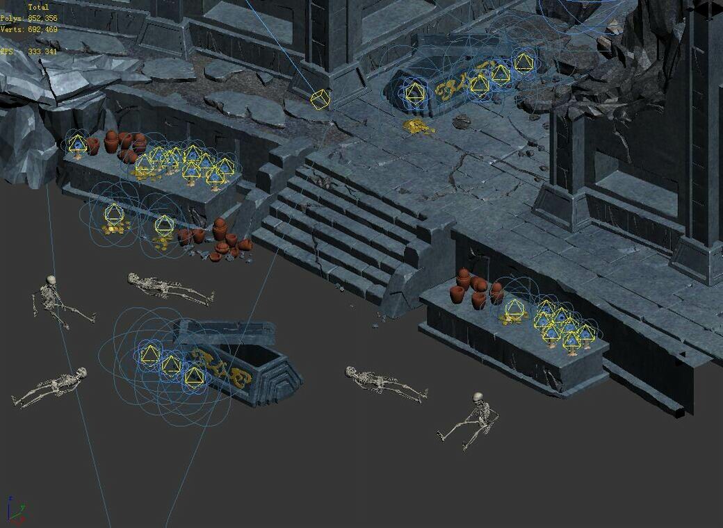 ArtStation - Tomb Map - Wall Table Candles 03 | Game Assets