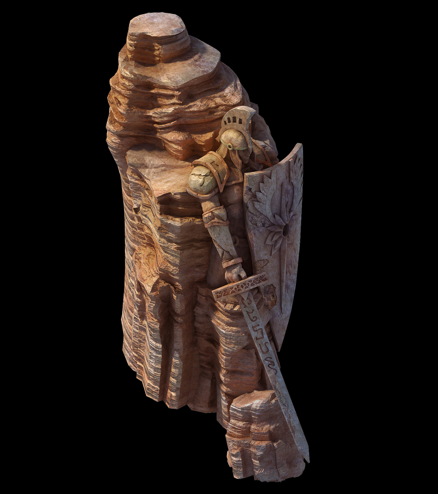 ArtStation - Blood Festival Canyon - Entrance Statue 02 | Game Assets