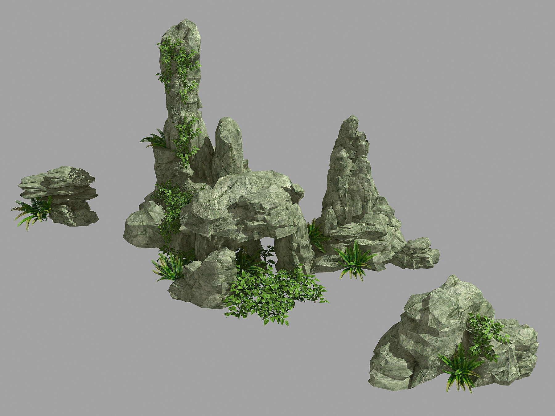 ArtStation - Garden Decoration - Rockery 39 | Game Assets