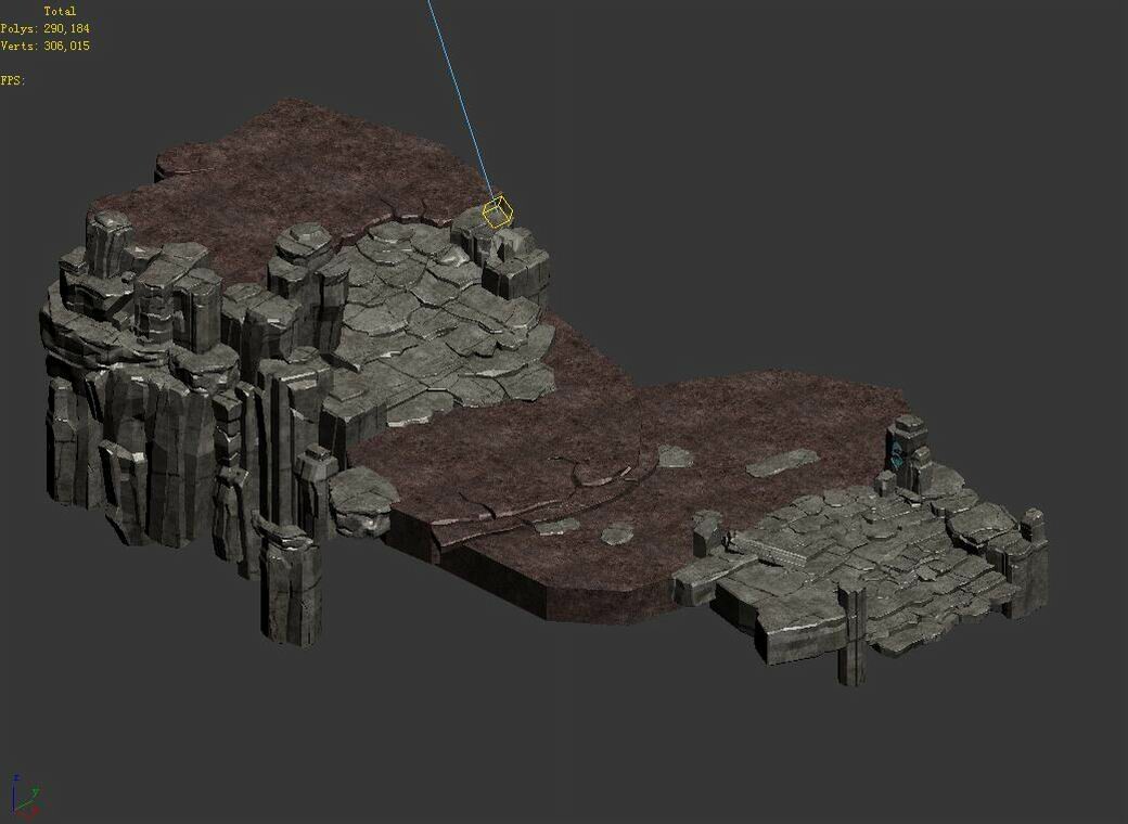 ArtStation - Fallen Land - Stone Road Aisle 01 | Game Assets