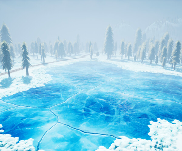 ArtStation - Stylized Snowy Environment - Unreal Engine 4 | Game Assets