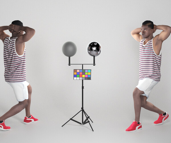 ArtStation - Athletic young man doing exercise 298 | Game Assets