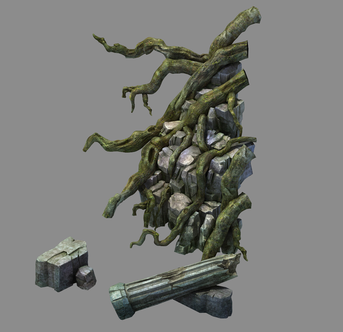 ArtStation - Fallen Land - Tree Roots 01 | Game Assets