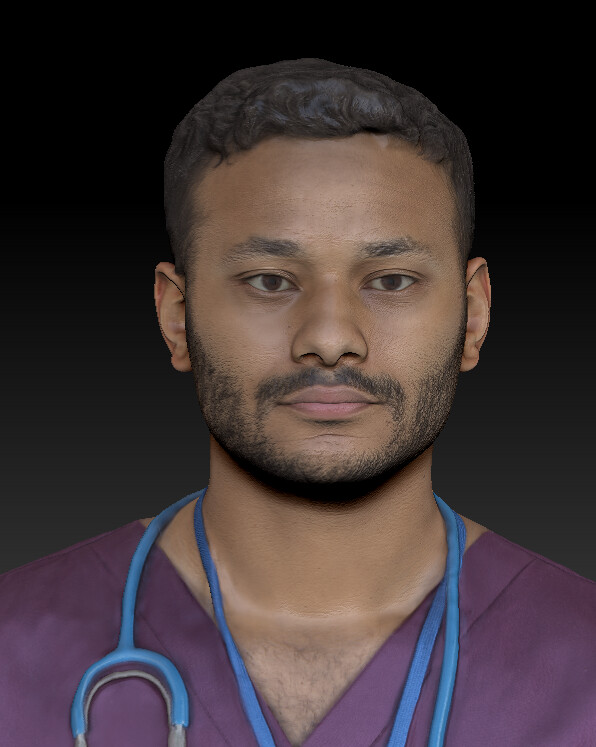 ArtStation - Male doctor in purple uniform ready for animation 299 ...