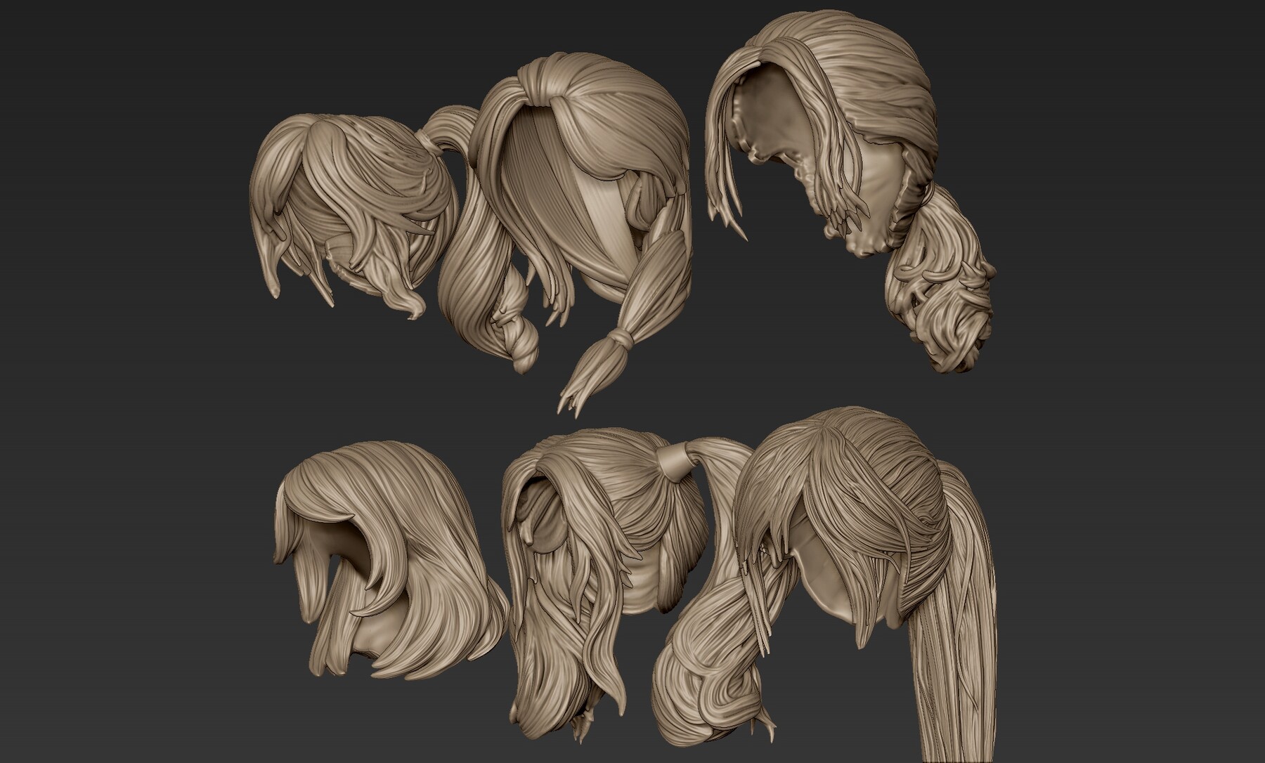 ArtStation - Hair Collection 6 | Resources