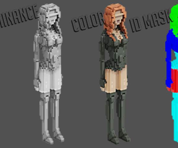 ArtStation - +30 Modular Female Voxel Characters | Game Assets