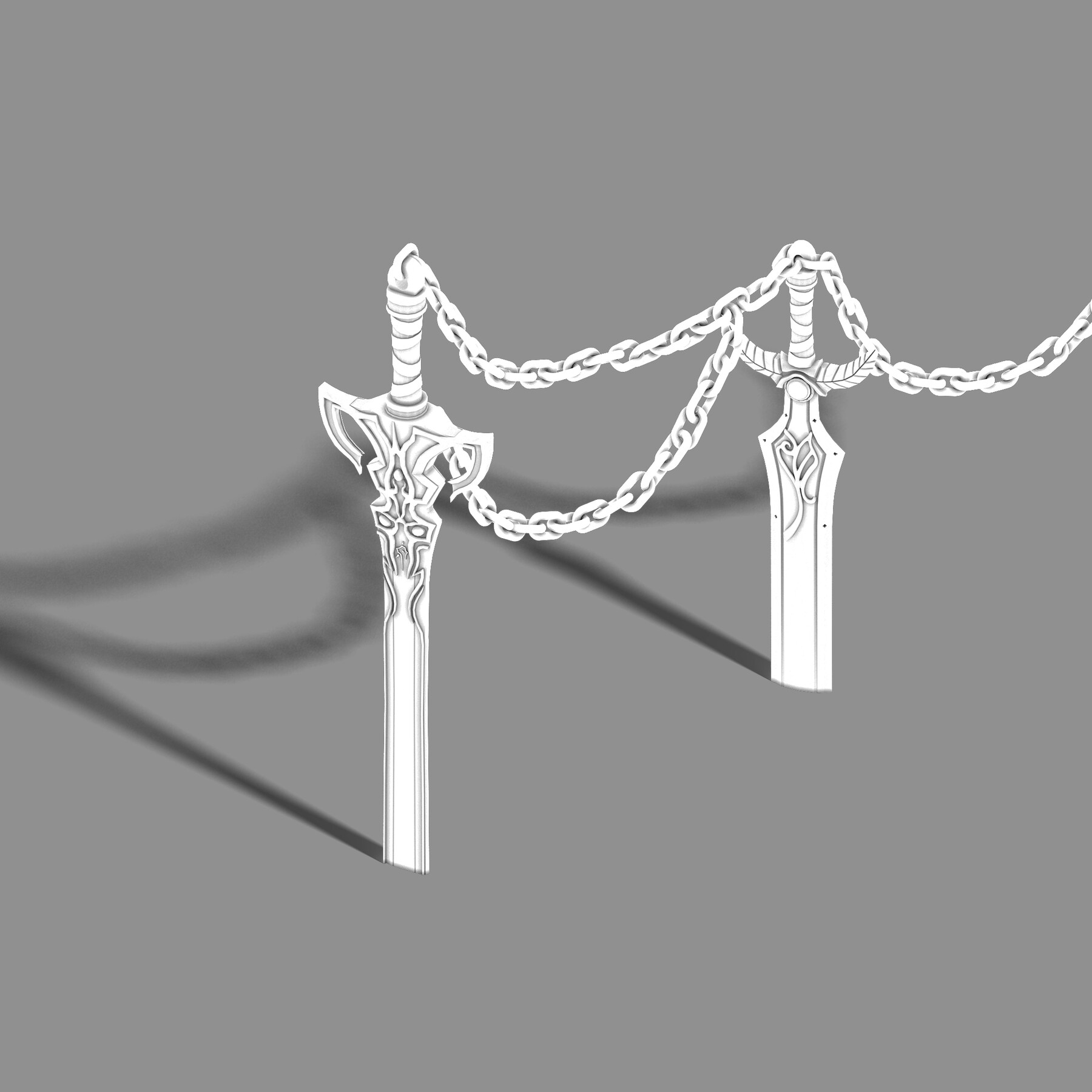 ArtStation - Town Magic Cave - Sword - Iron Chain 01 | Game Assets