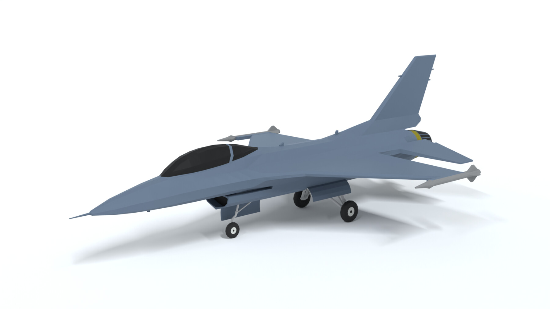 ArtStation - Low Poly Cartoon F-16c Fighting Falcon | Game Assets