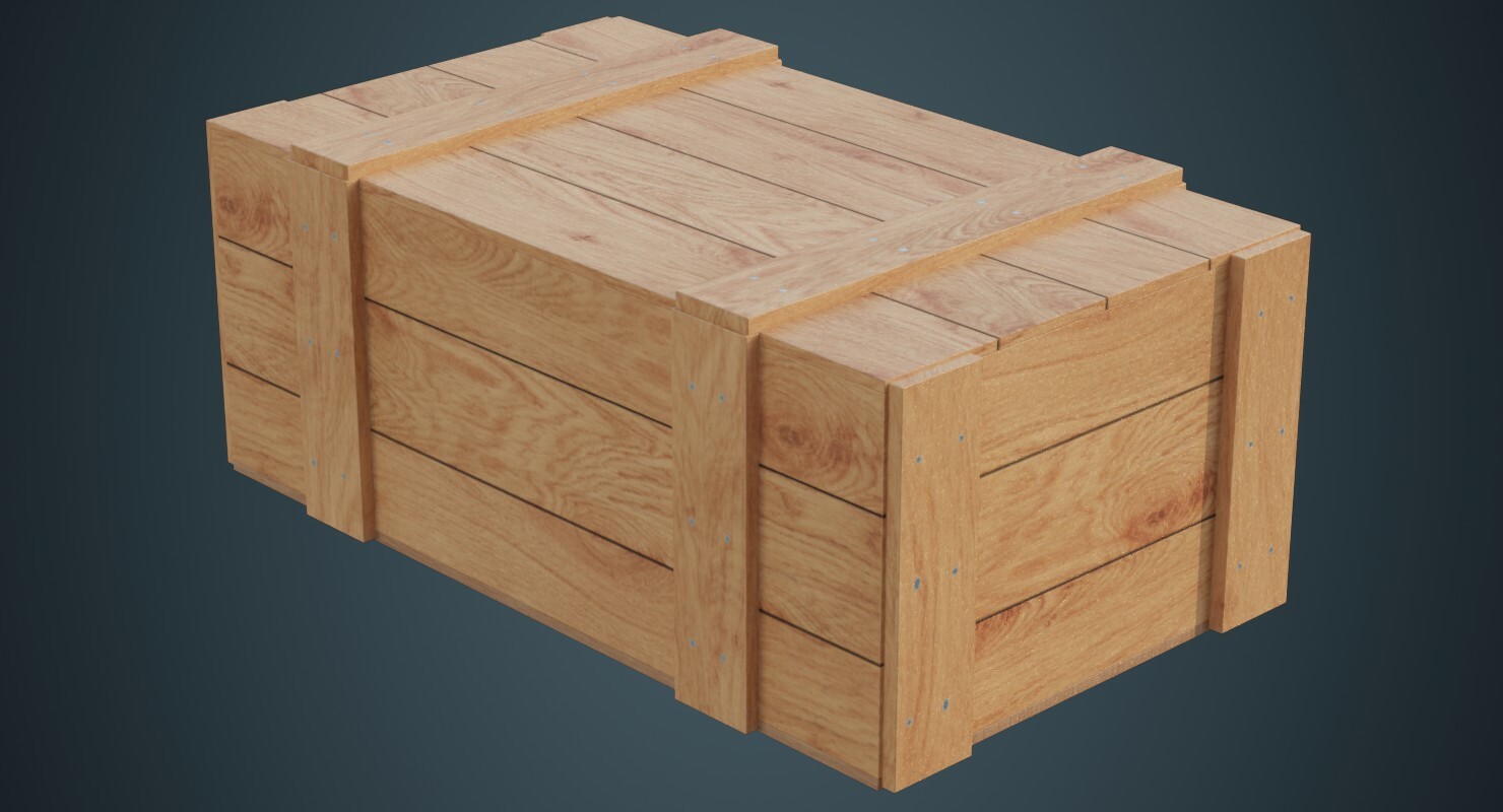 ArtStation - Wooden Box 3A | Game Assets