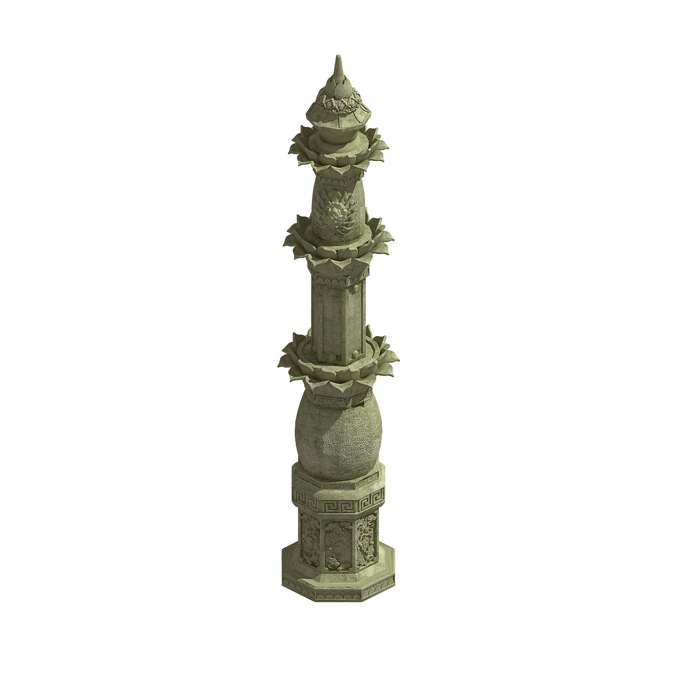 ArtStation - Decorative Stone Sculpture - Stone Tower 32 | Game Assets