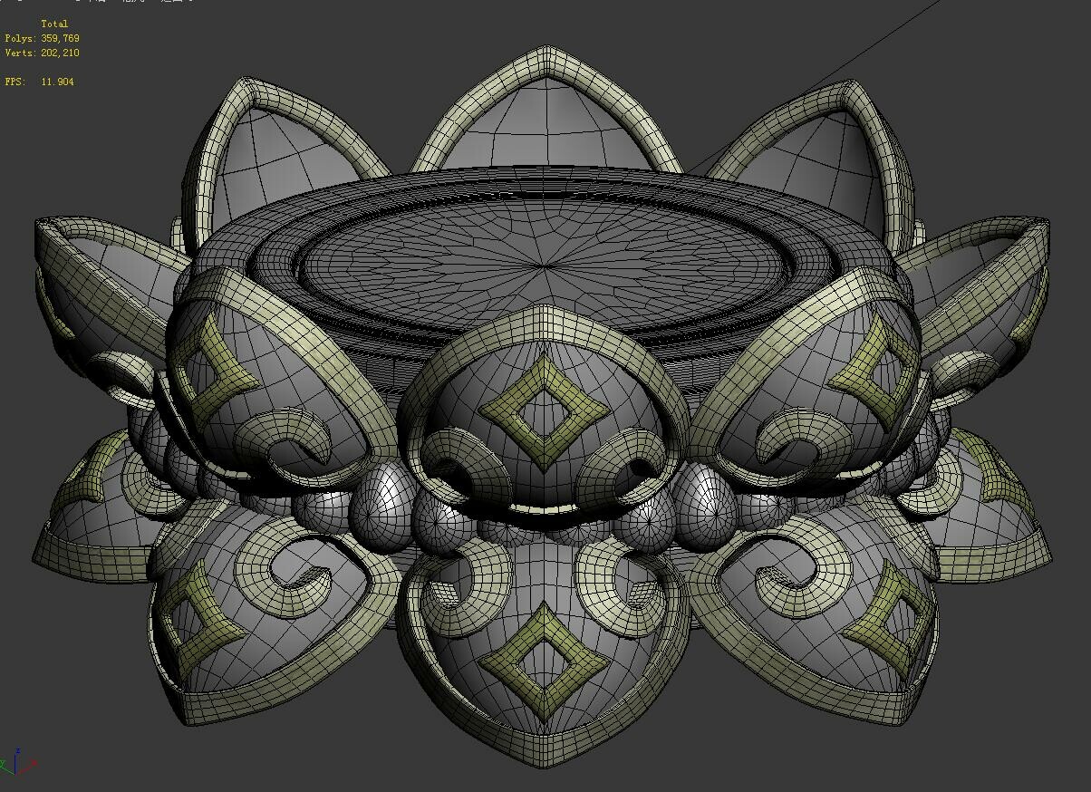 ArtStation - Landing interface - stone lotus 03 | Game Assets