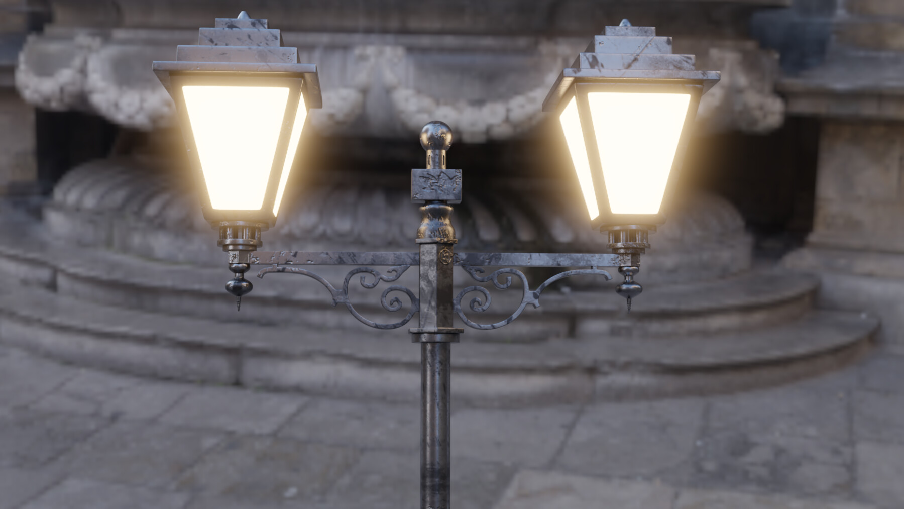 ArtStation - Standing Street Lamp | Game Assets